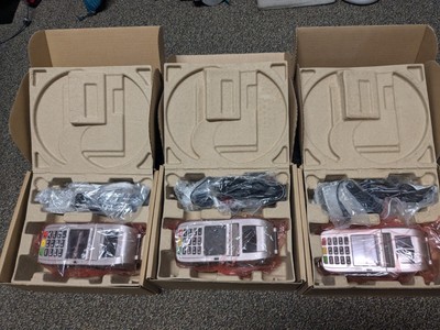 Lot of 3 First Data FD130 Credit Card Terminals - New Open Box | eBay