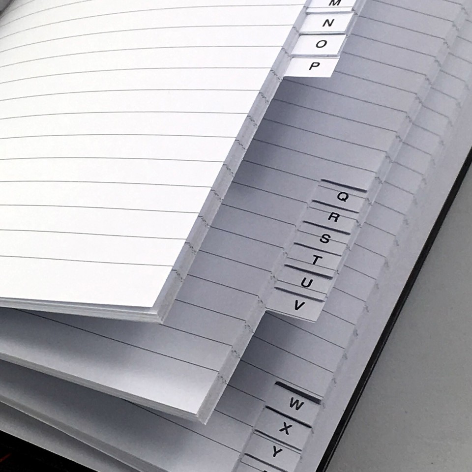 A6 Index Notebook A-Z Hard Cover Ruled Book 192 Pages | eBay UK