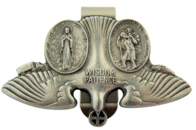 Pewter Wisdom and Patience Holy Dove Visor Clip, 3 Inch | eBay