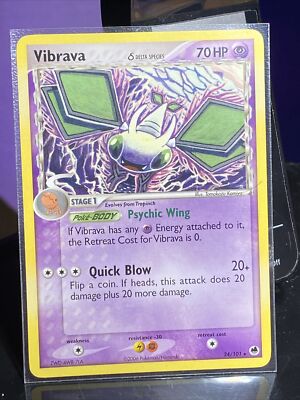 Pokemon Card Vibrava 24/101 Delta Species Rare! Vibrava Card | eBay
