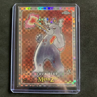 MetaZoo Topps Chrome 2022 Card Cryptid X-Fractor Refractor - Lava Bear ...