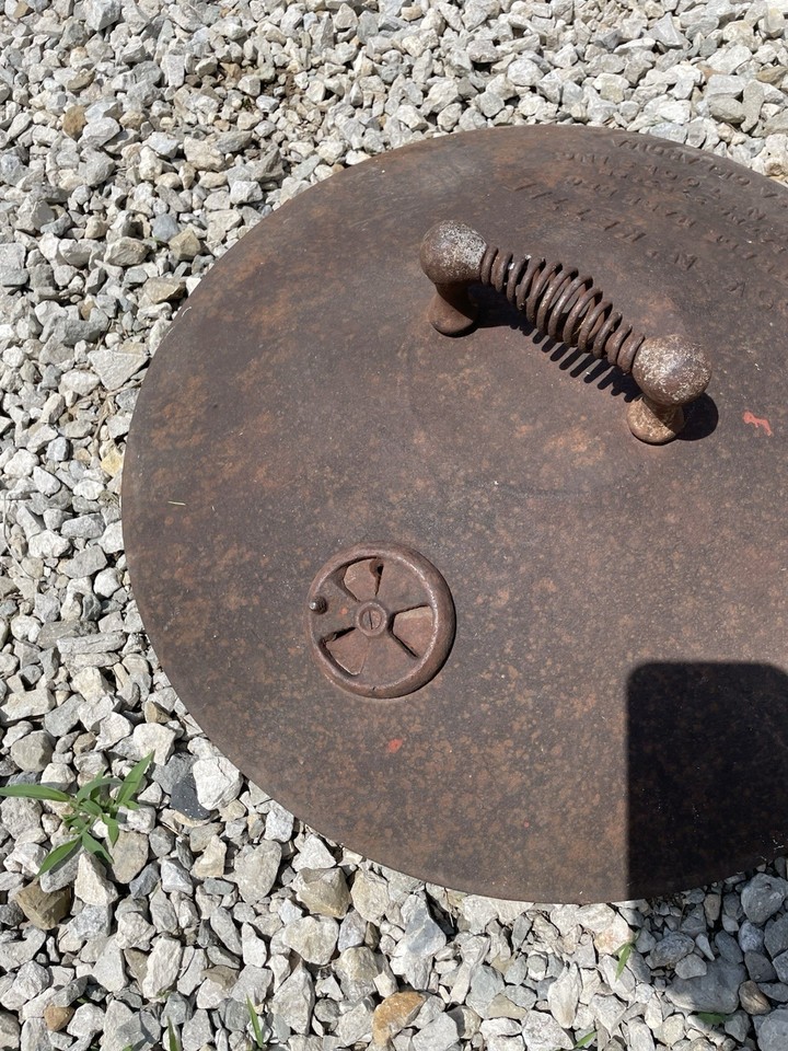 MAKE OFFER!!!RARE ANTIQUE COOK N KETTLE CAST IRON POT LID 19” TULSA OK ...