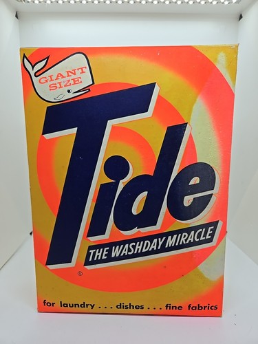 Tide Detergent The Washday Miracle GIANT SIZE Unopened Full Box Vintage ...