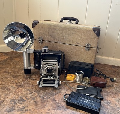 Graflex Crown Graphic Camera With Case, And Tons Of Accessories | eBay