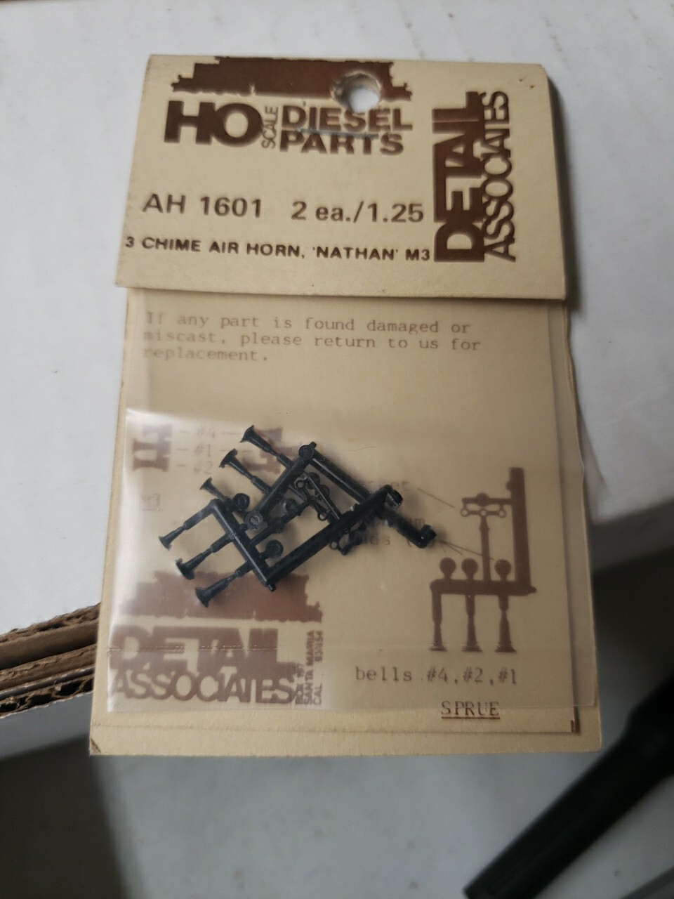 HO Detail Associates 3 Chime Air Horn Nathan M3 AH 1601 | eBay