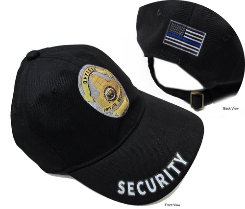 Security Officer Hat Black Unstructured Cap Private Badge Adult ...