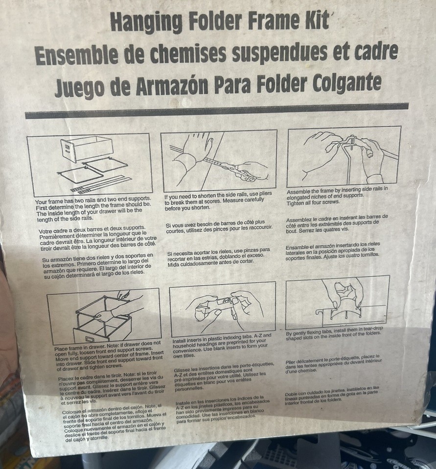 Pendaflex Frame Kit 12 Hanging Folders Metal Adjustable File Frame Kit ...