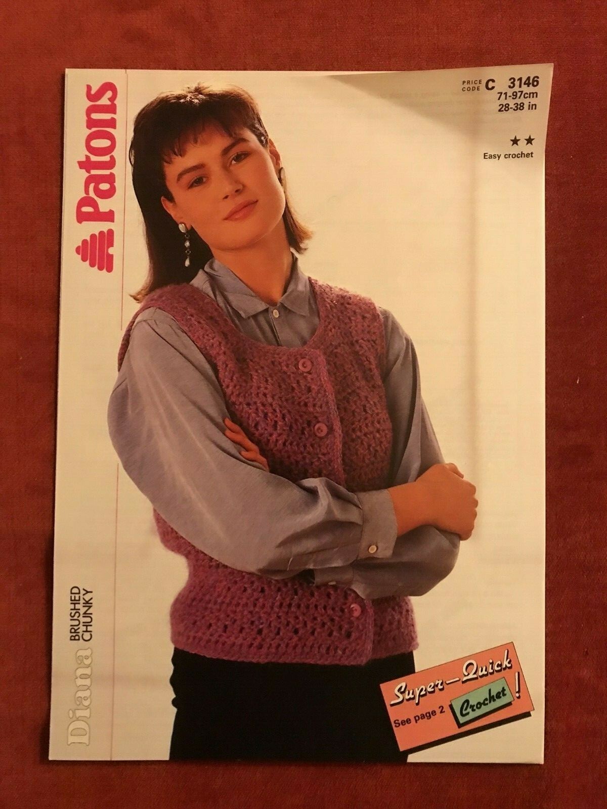 Vintage Patons Diana Brushed Chunky Knitting Patterns 321.6.1 | eBay UK
