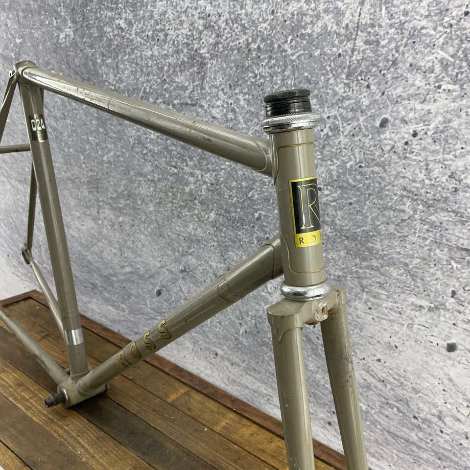 Vintage Ross Frame Set 53 Cm Road Bike 1980s Lugged Steel Fork 123 21 ...