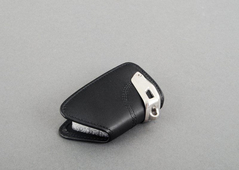 NEW GENUINE BMW BLACK KEY CASE WITH STAINLESS STEEL CLIP 82292344033 | eBay
