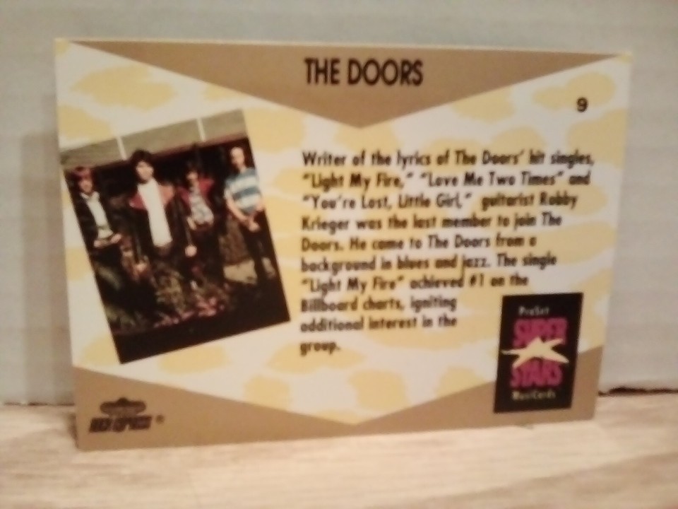 ProSet 1991 SuperStars MusiCards LEGENDS THE DOORS Card #9 EX. | eBay