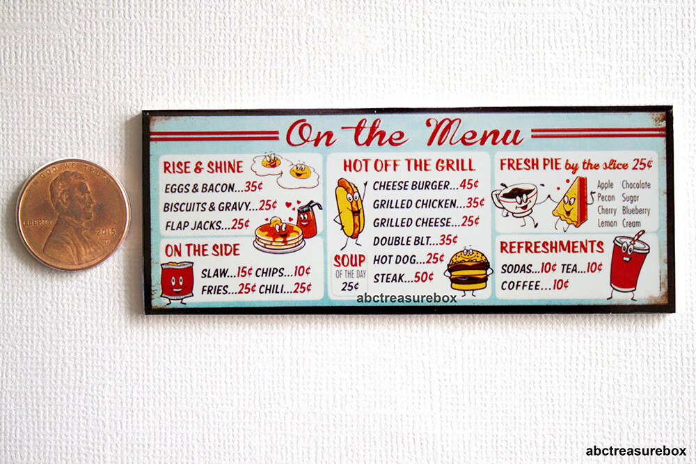 Vintage Diner Menu