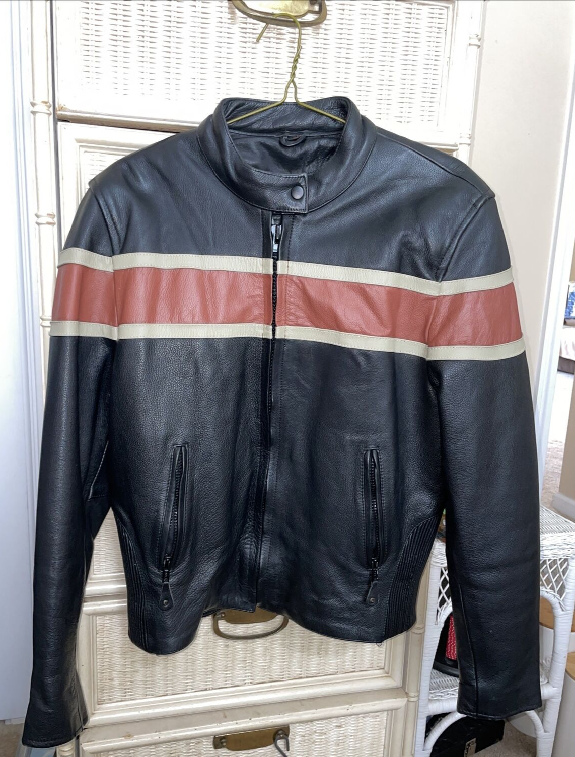 Screamin Eagle Thinsulate Cuir Leather Jacket Black/O… - Gem