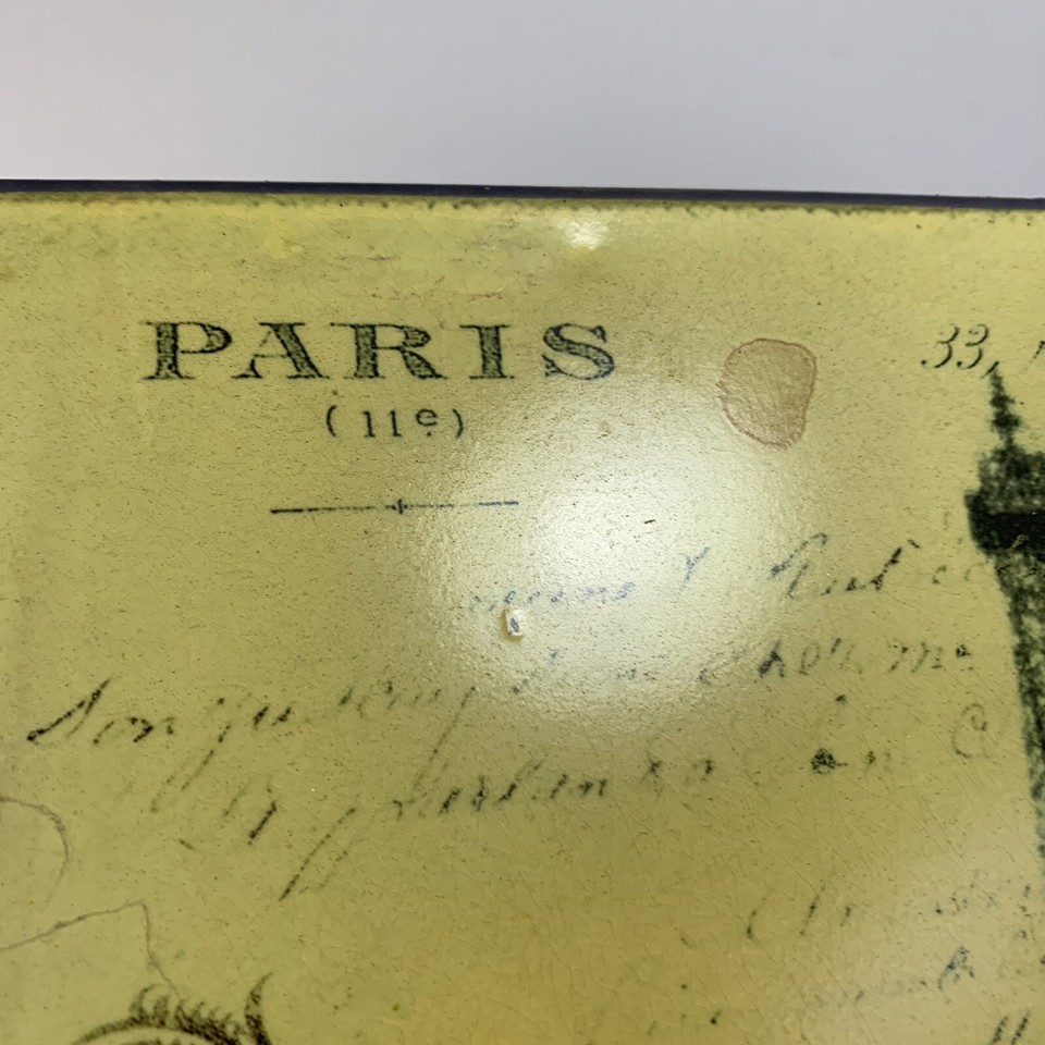 Lot Of 2 Metal Postcard Style Wall Sings Rome Coliseum Paris Eiffel ...