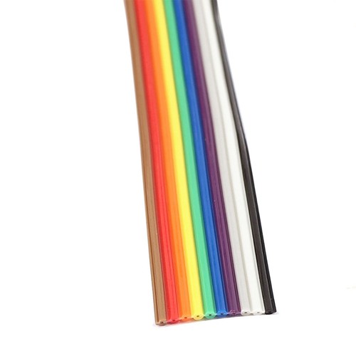 5M 10 Pin Rainbow Color Flat Ribbon Cable IDC Wire Rainbow Cable New | eBay