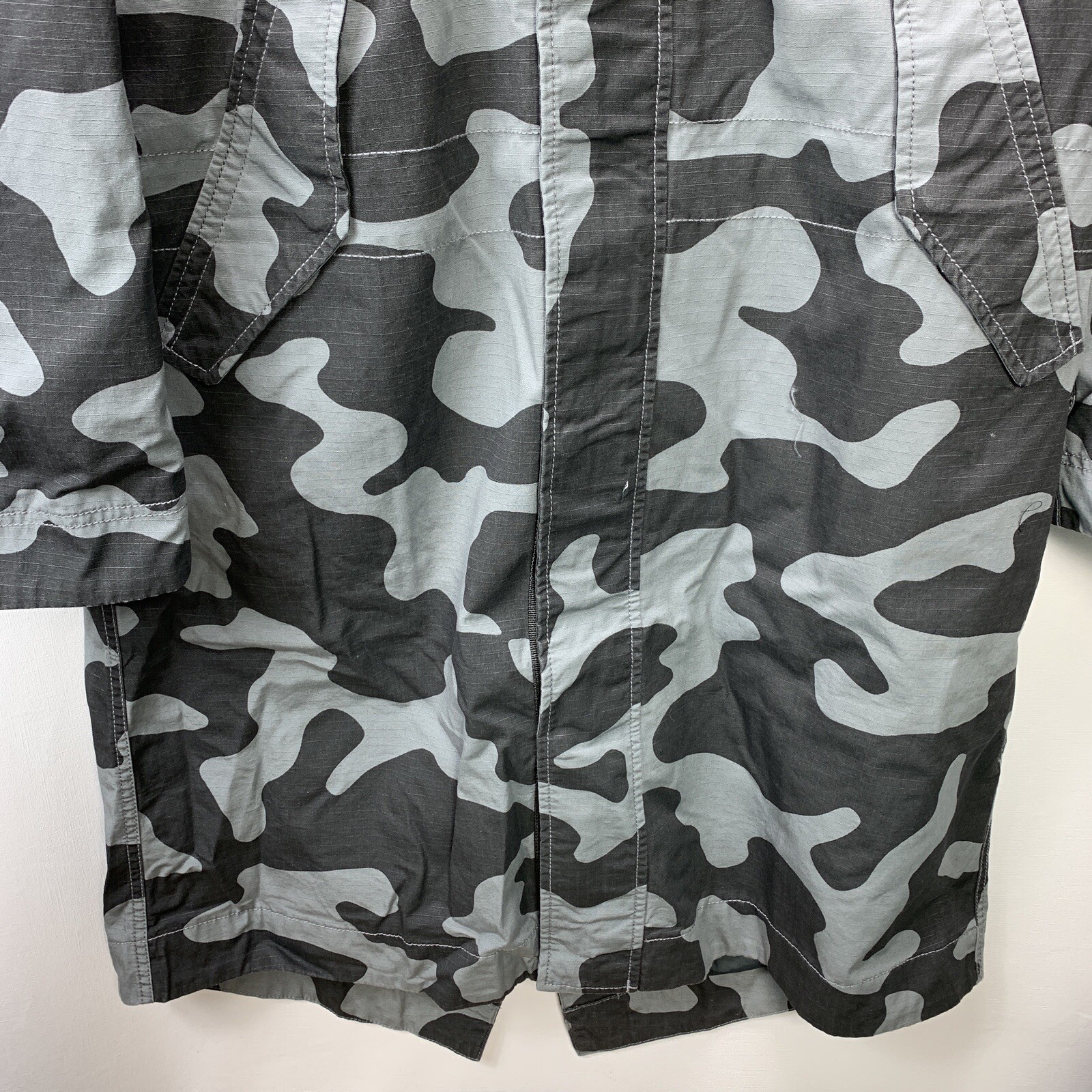 Nike Sportswear Men Parka $230 Jacket Smoke Grey Black Camo CK2536-084 ...