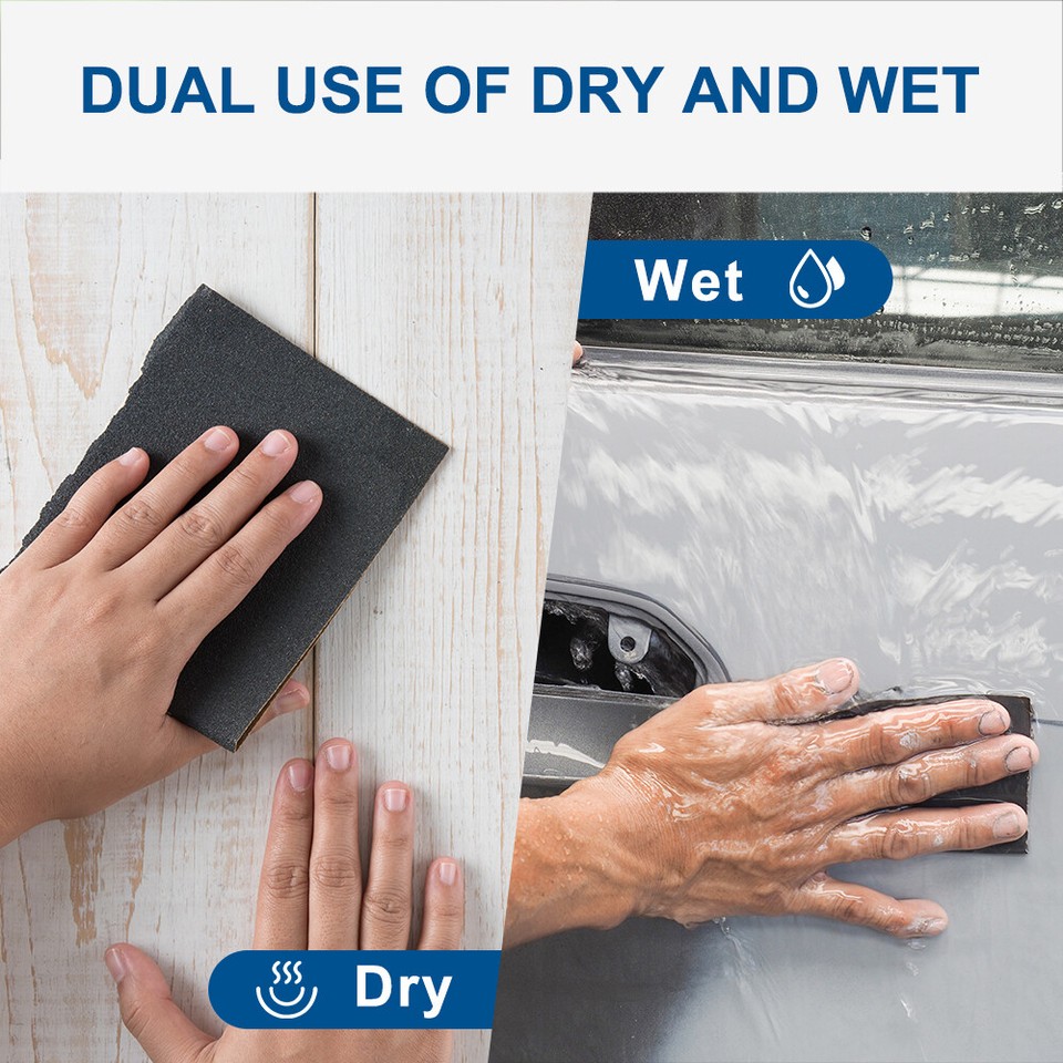 Wet Dry Sandpaper 80-3000 Sand Paper Sheets for Wood Metal Automotive ...