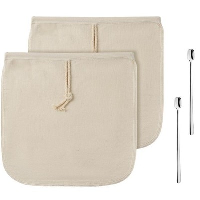 Cold Brew Coffee Bags Two Pack Reusable Organic Cotton Filters for Home ...