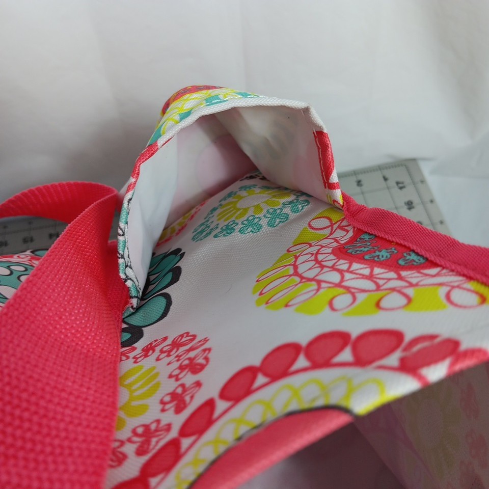 Thirty One Zippered Tote Multi Pockets Pink Mandala Floral Durable ...