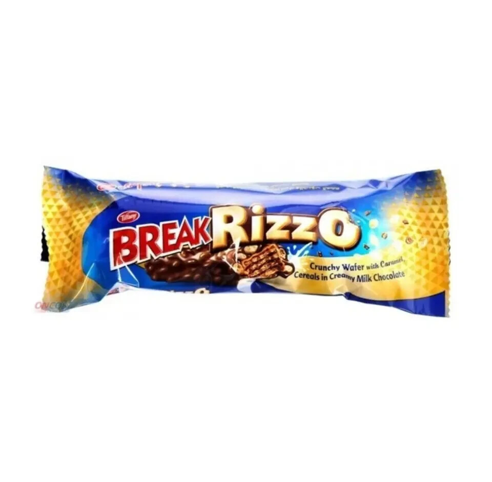 24X Tiffany Break Rizzo Crunchy Wafer With Caramel 20 gr ريزوشوكولاتة ...