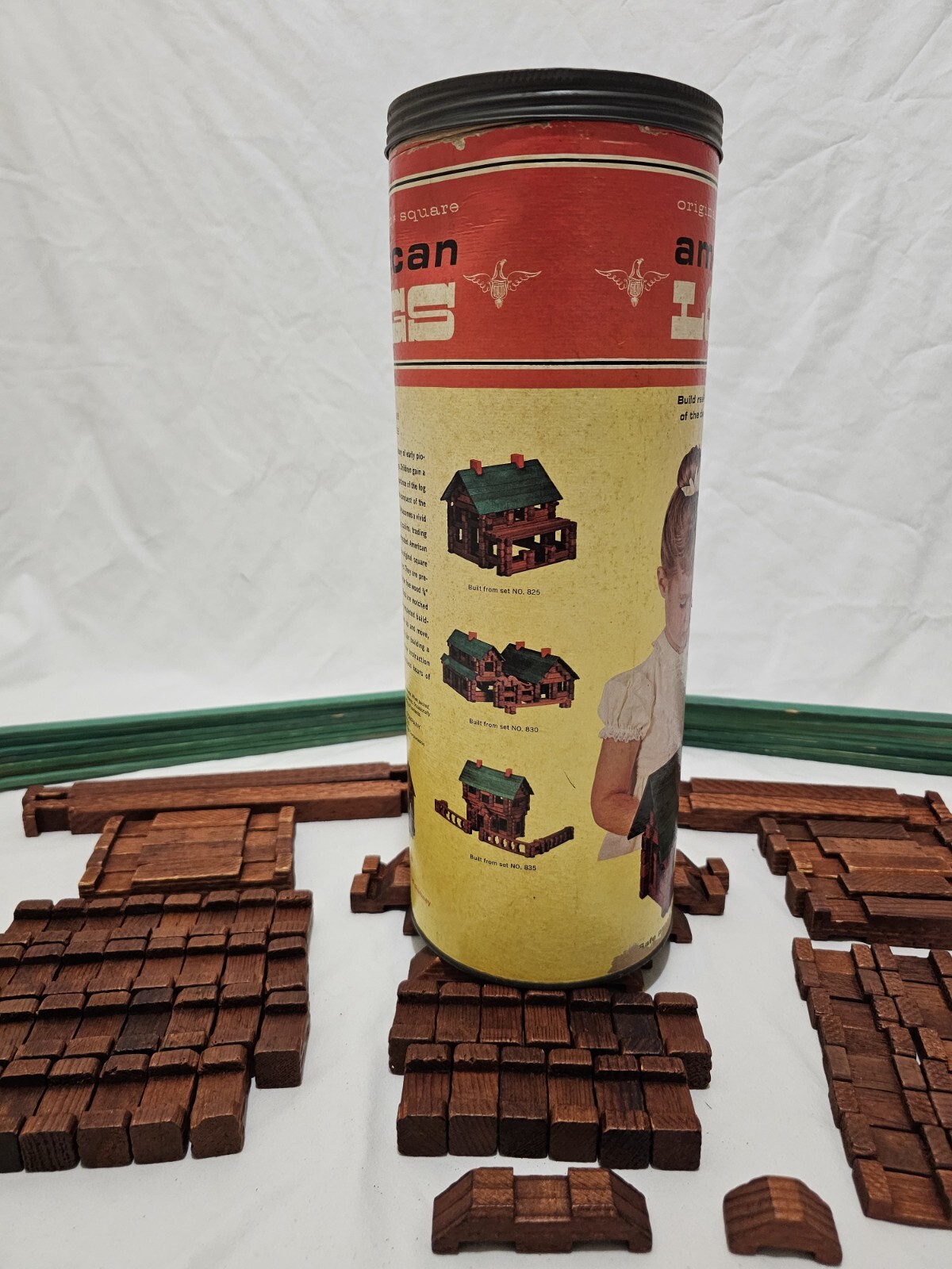 Vintage 1960's Original Halsam American Logs Set #815 Hewn Square 102 ...