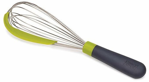 Stainless Steel Whisk 2 in 1 with Integrated Silicone Bowl Scraper ...