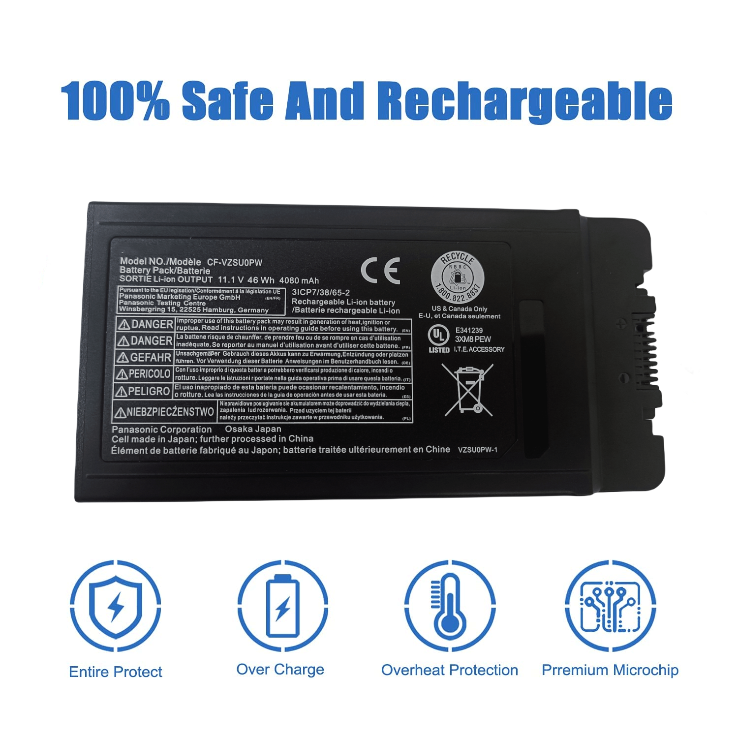 New CF-VZSU0PW CF-54 CF-VZSU0PR 46W battery Replacement For Panasonic ...