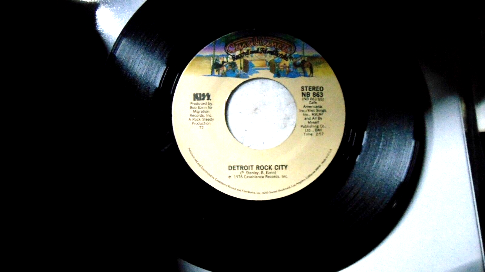 KISS / DETROIT ROCK CITY / BETH / 7" 45 RPM / 1976 / CASABLANCA RECORDS ...