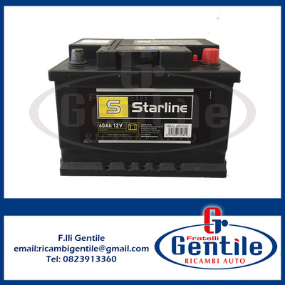 Car Battery STARLINE 60AH En 540 for Engines Multijet BASL60PTLB2 ...
