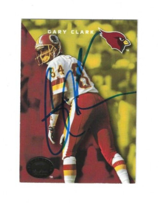 Signed Gary Clark Arizona Cardinals 1993 Sky Box Football Card #84 w ...
