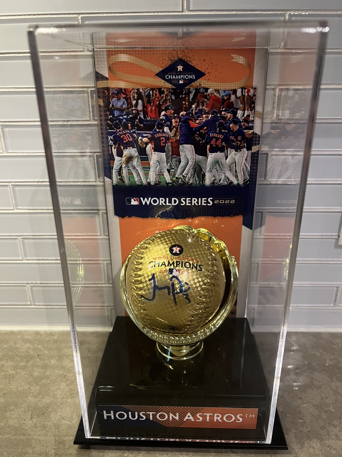 1/1 Signed Houston Astros 2022 GOLD RUSH World Series Ball Jeremy Peña ...