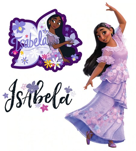 ENCANTO ISABELA w/name wall stickers MURAL 3 big Disney decals over 3 feet tall | eBay