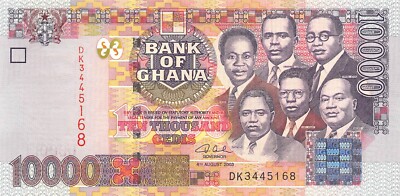 Ghana 10,000 Cedis 4.8.2003 P 35b Series DK Uncirculated Banknote QZA ...