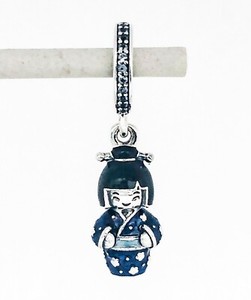 Authentic Pandora 798595C01 Limited Japanese Doll in Blue Kimono Dangle ...