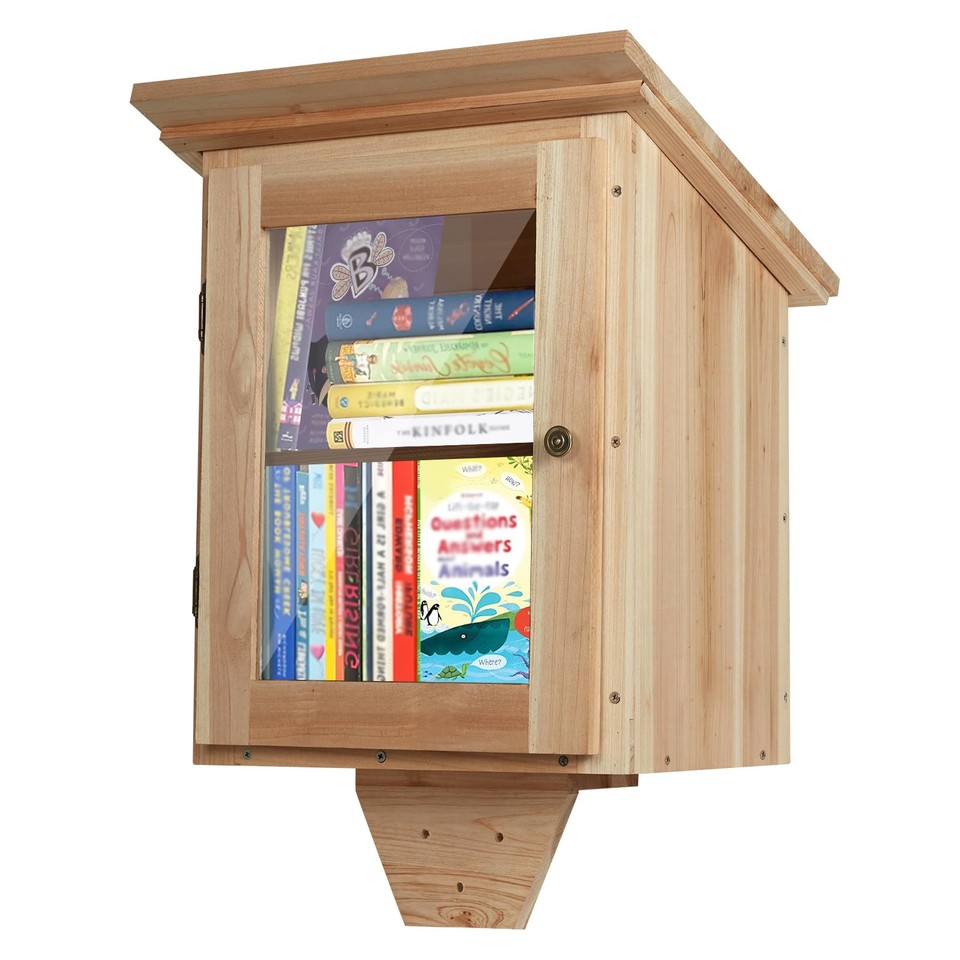 Little Library Box Outdoor Free Library - Double Little Library Outdoor ...