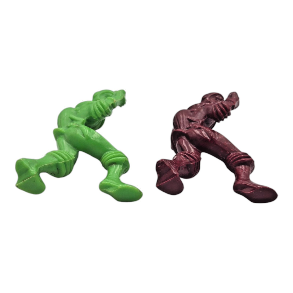 Vintage Hard Plastic Alien Spaceman Figures 3.5" Red Green Lot of 2 | eBay