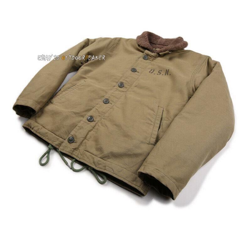 NON STOCK US Navy N-1 Deck Jacket Winter Men's Military Style Cotton ...