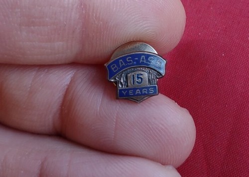 Vintage BAS ASB 15 Year Pin Pinback Button Brooch *156-F4 | eBay