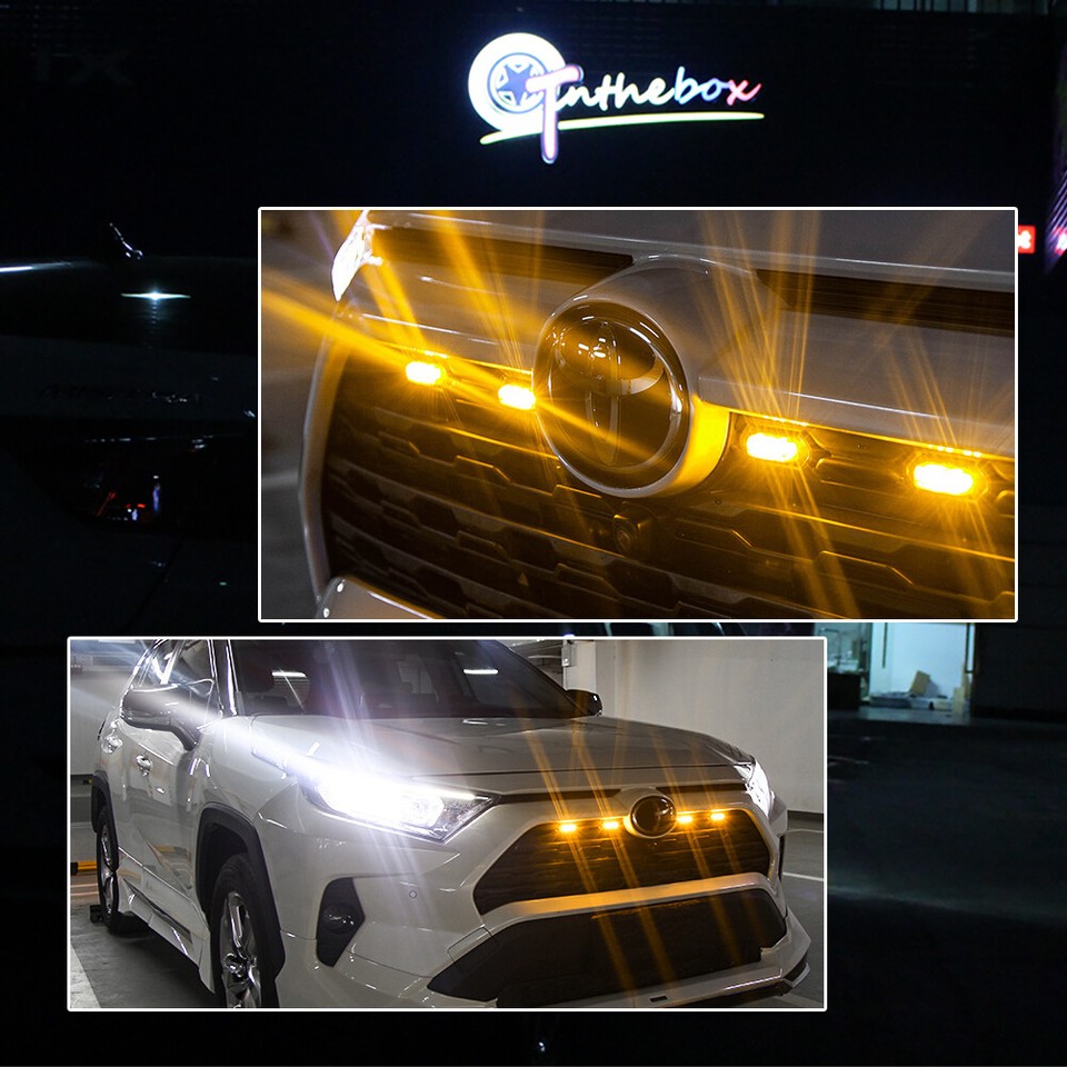 Smoked Raptor Style LED Marker Front Grille Lights Kit for 2019 & up ...