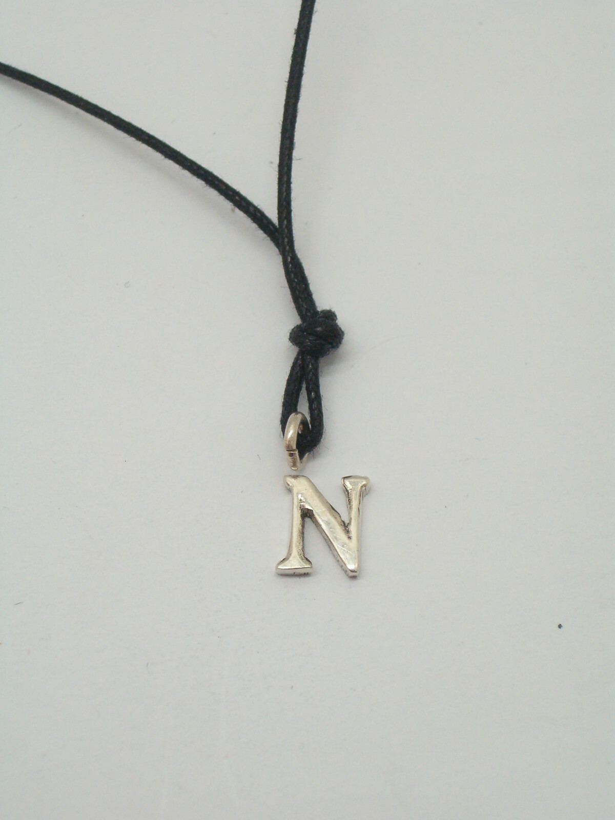 Pendant with initial - N - in SILVER 925 - letter pendant-necklace ...