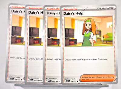 Pokemon TCG Scarlet & Violet 151 Daisy's Help 158/165 Uncommon x4 ...