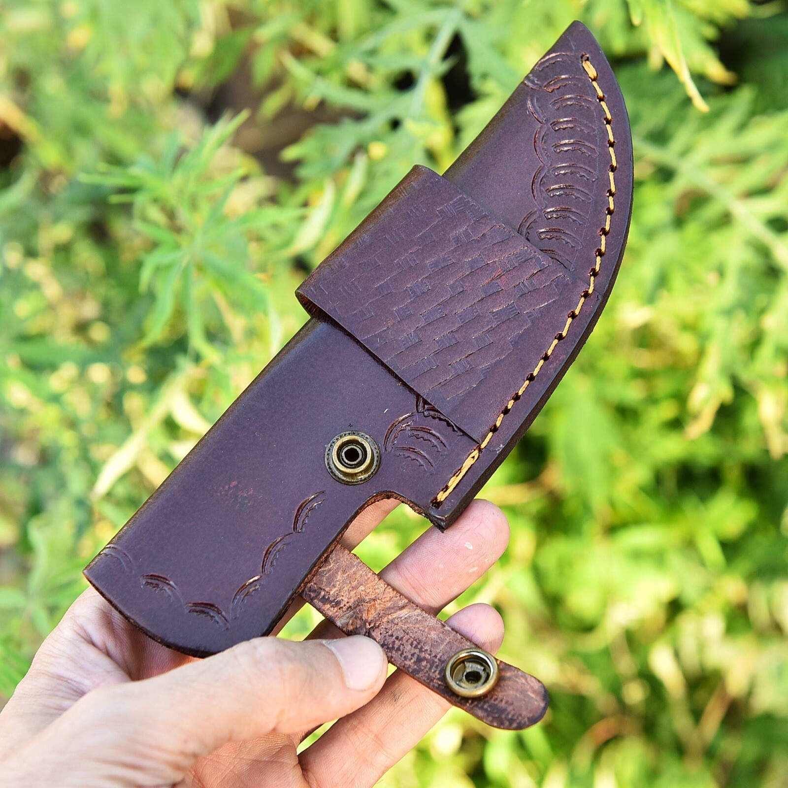CUSTOM HANDMADE ENGRAVED LEATHER KNIFE SHEATH FIXED BLADE HOLSTER X330 ...