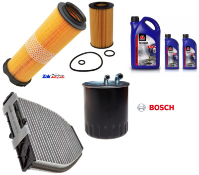 FOR MERCEDES C220 2.1 CDI W204 OIL/AIR/FUEL/CABIN FILTER SERVICE KIT ...