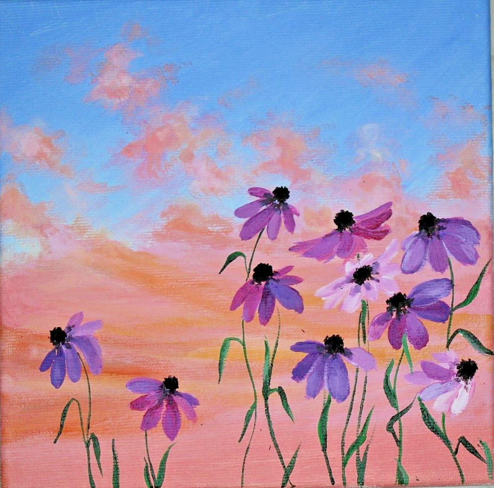 Paintings Of Flowers In Acrylic Original Acrylic Art Painting Flowers
