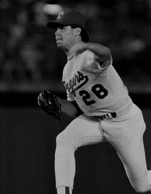Mitch Williams Texas Rangers pitches 1980s Baseball Old Photo | eBay ...
