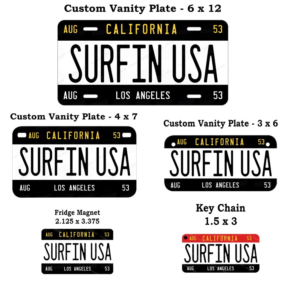 Any State Any Color Customized Aluminum LICENSE PLATE TAG Auto ATV ...