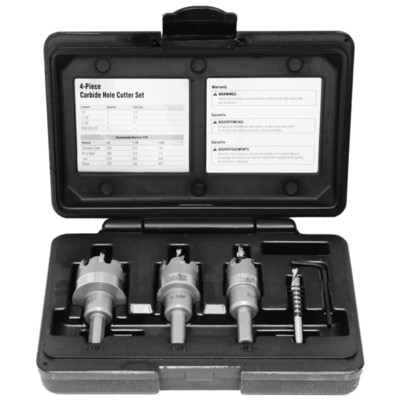 Rack-A-Tiers 92KIT4 Carbide Tipped Steel Hole Cutter Kit - 4 Pieces | eBay