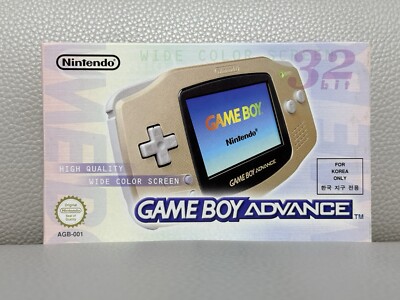 LEGENDARY RARE Korea Nintendo Gameboy Advance GBA Gold Korean Version ...