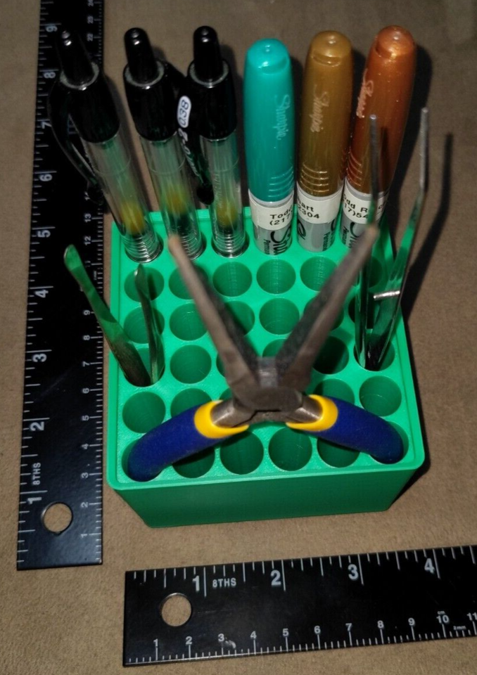 Gridfinity Pen Pencil Marker holder, 36x 12mm hole organizers magnetic ...