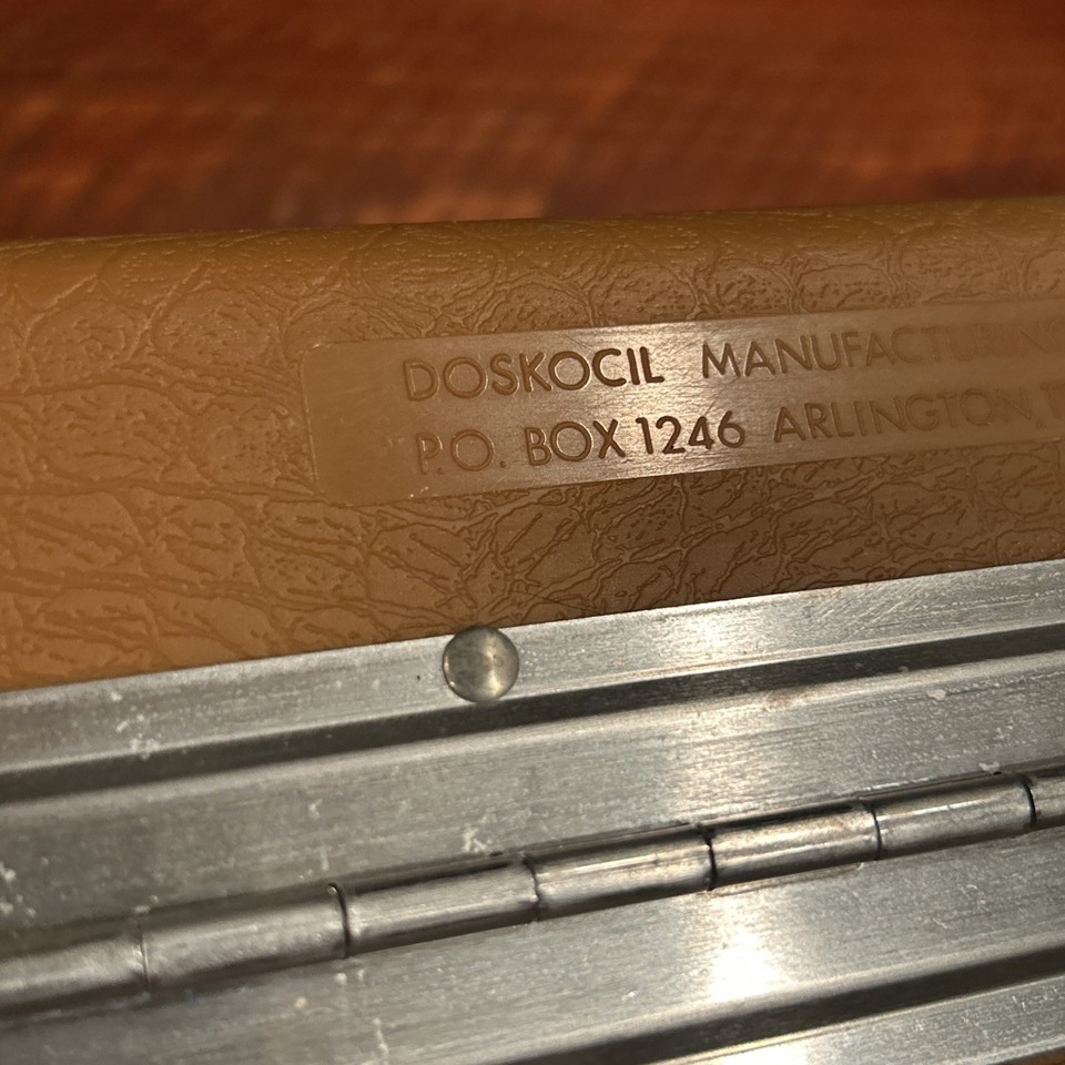 Used VTG Doskocil Gun Guard Pistol Hard Case Alligator Print Tan - No ...